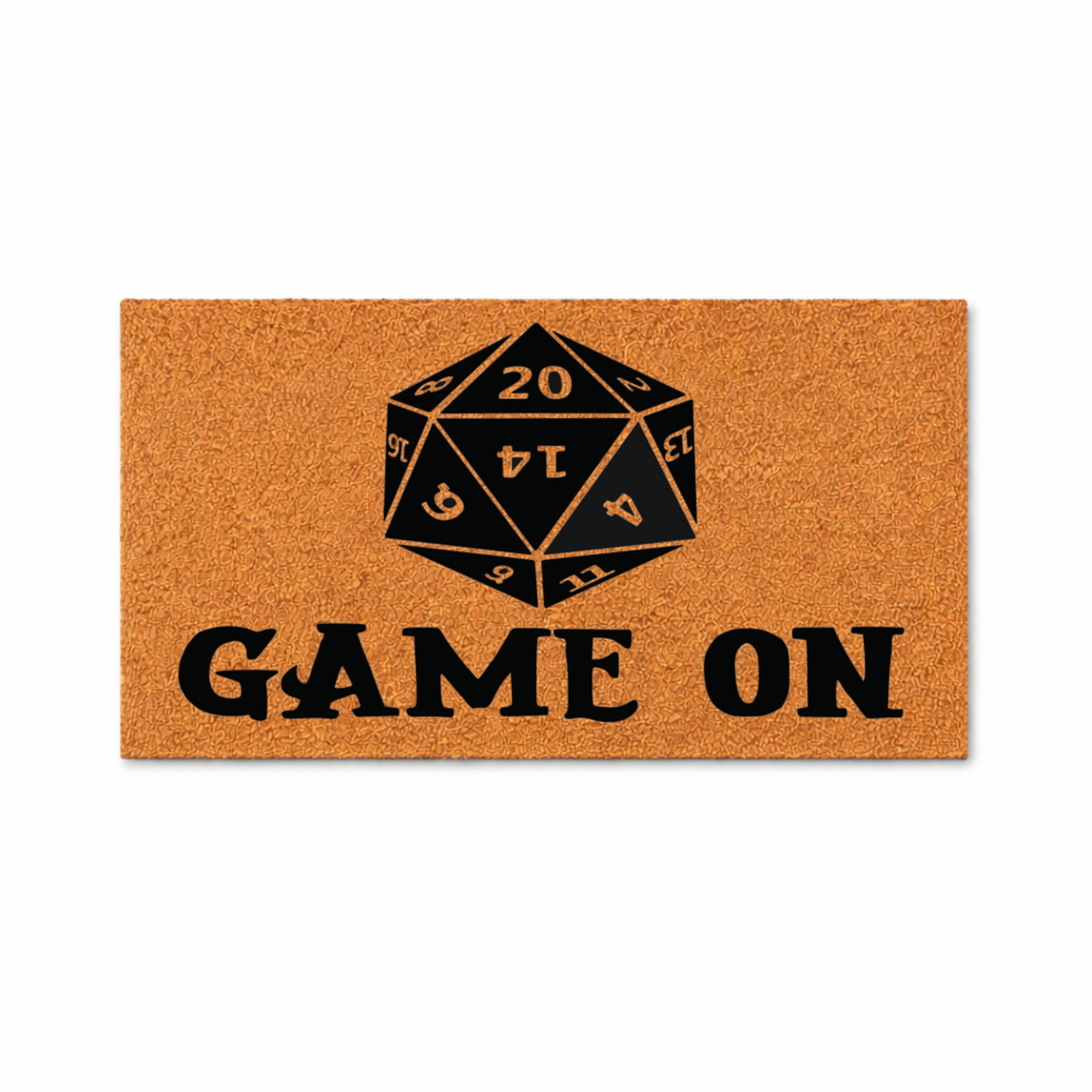 Game On Doormat, Polyhedral Dice Graphic Outdoor Entry Mat, Non Slip ...