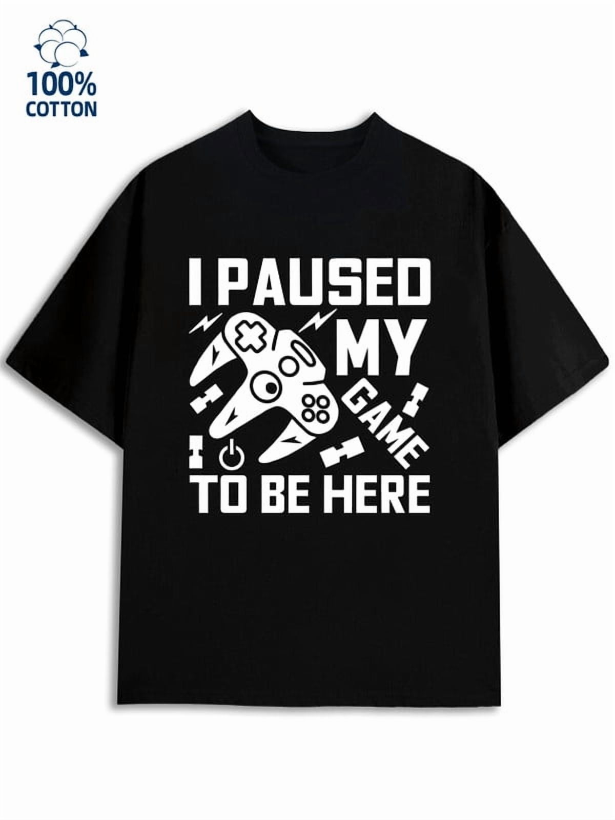 Game On Tee for men game 180G 100% Cotton black fun game Unique Design ...