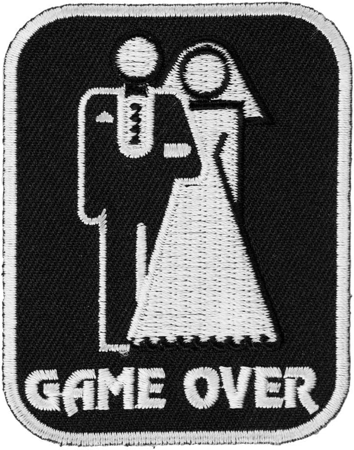 Game Over Bride & Groom Patch, Funny Patches - Walmart.com