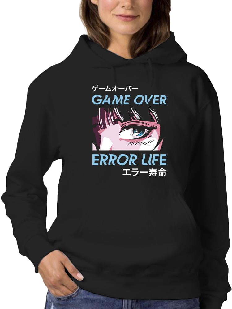 Game Over Error Life Banner Hoodie Women -Smartprints Designs, Female ...