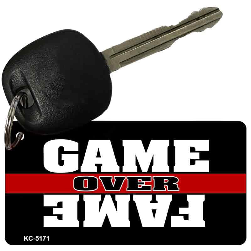 Game Over Fame Novelty Aluminum Key Chain KC-5171 3" x 1.5" Key Chain ...