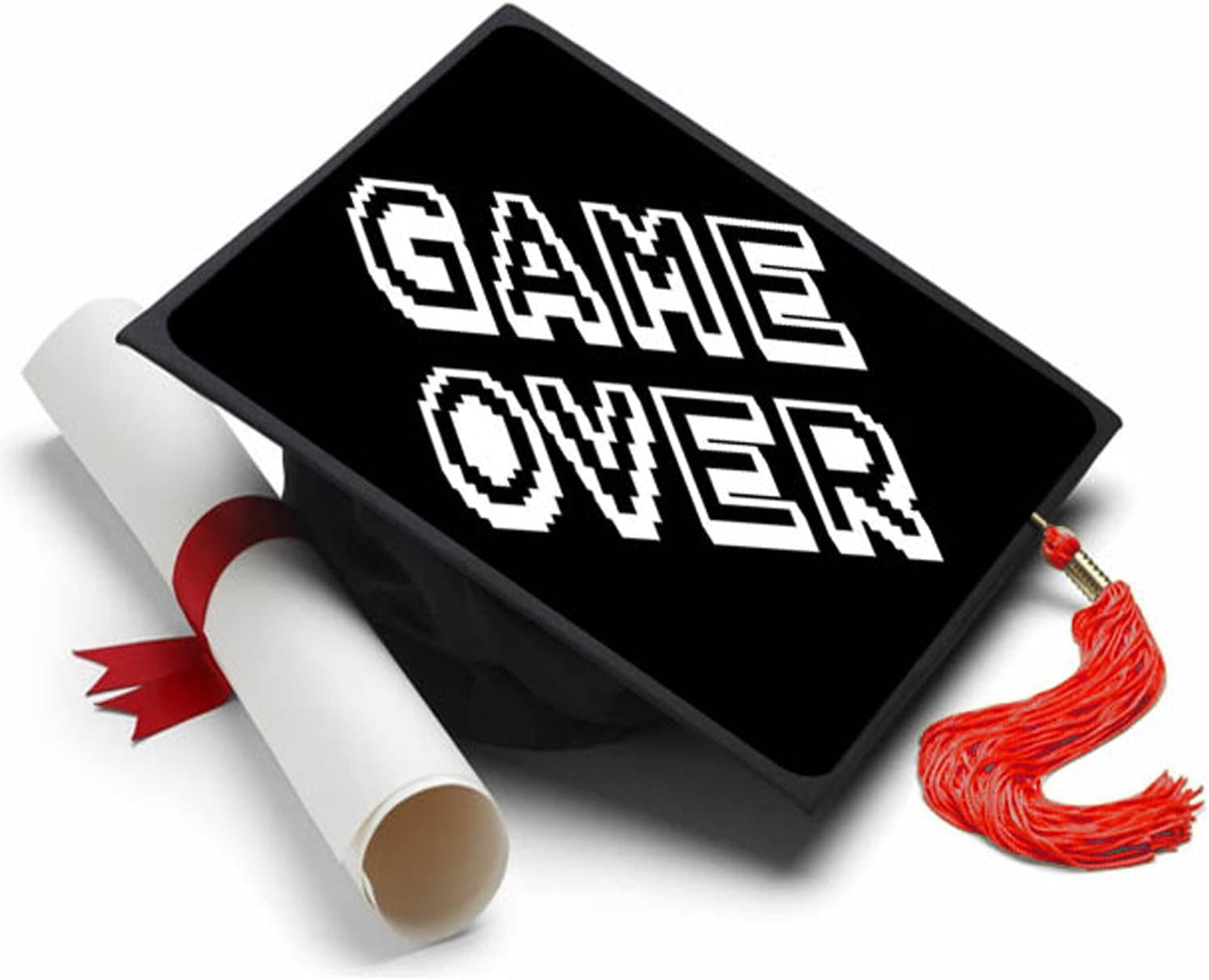 Game Over Grad Cap Tassel Topper - Decorated Grad Cap - Walmart.com