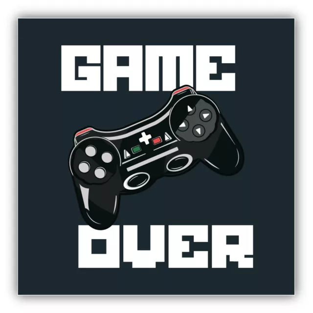 Game Over Slogan Sticker Phone Decal Water Bottle Stickers Car Decals ...