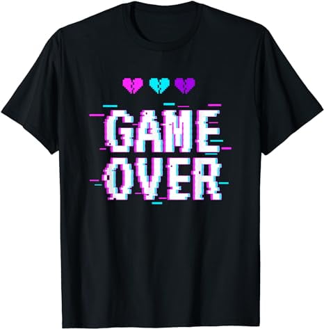 Game Over Vaporwave Sad Kawaii Aesthetic Harajuku Eboy Egirl T-Shirt ...