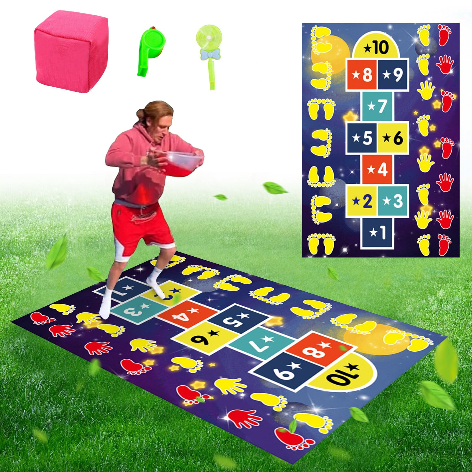 Game Pad 2*1.35M Black|Slide Hopscotch Games For Adults Hands And Feet ...