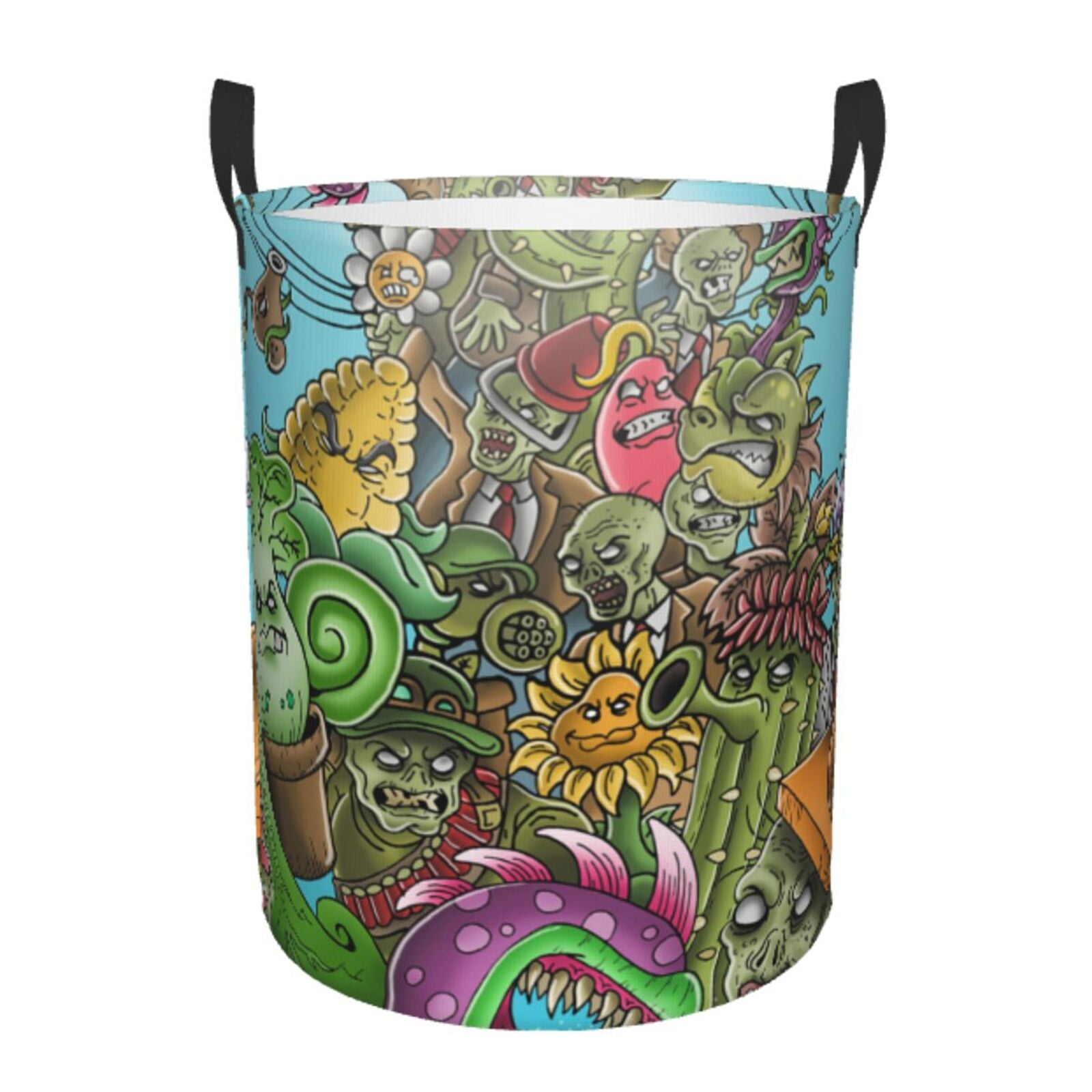 Game Plants vs. Zombies Circular Laundry Hamper Foldable Large Storage ...