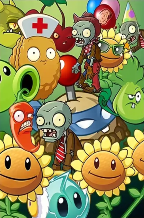 Game Plants &vs. Zombies Theme Birthday Party Background Photography ...