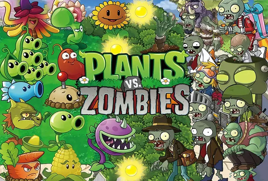 Game Plants &vs. Zombies Theme Birthday Party Background Photography ...
