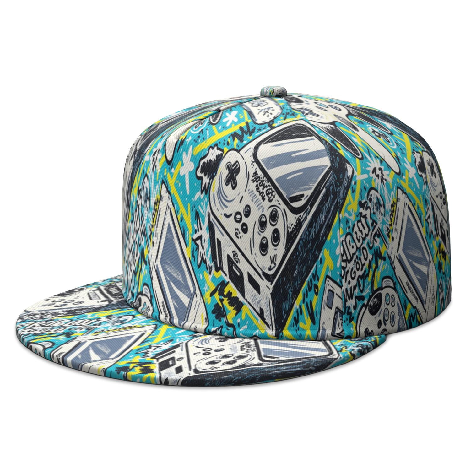 Game Play Snapback Hat Flat Bill Hat for Streetwear Fashion - Walmart.com
