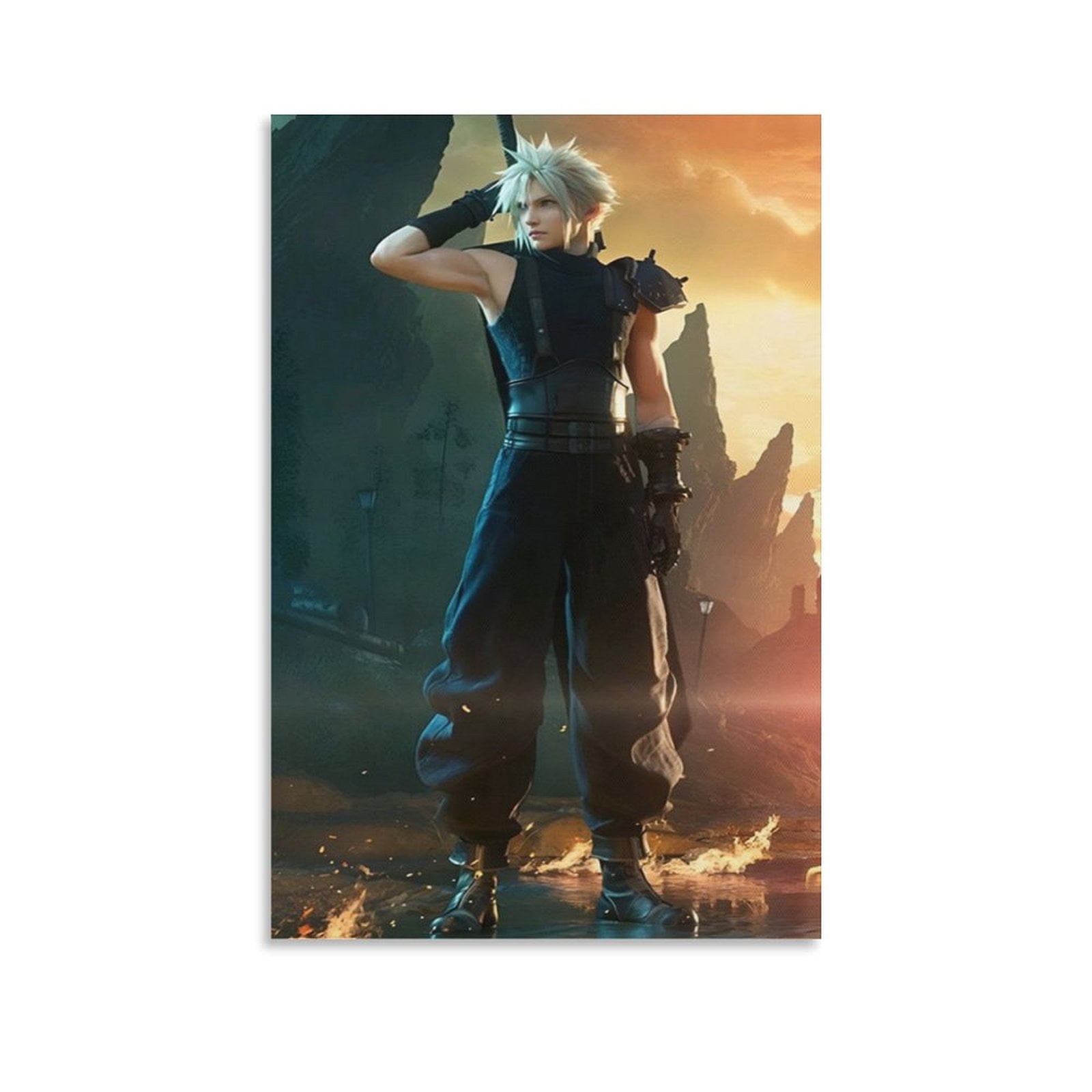 Game Poster Final Anime Fantasy 7 Rebirth Art Game Posters Cloud (5 ...