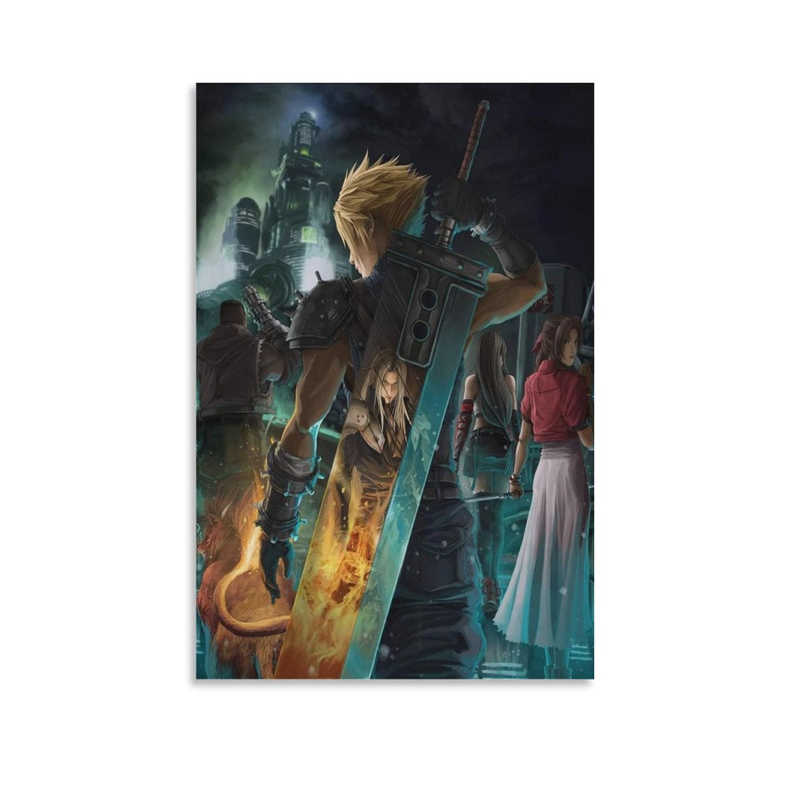 Game Poster Final Anime Fantasy 7 Rebirth Art Game Posters Cloud (9 ...