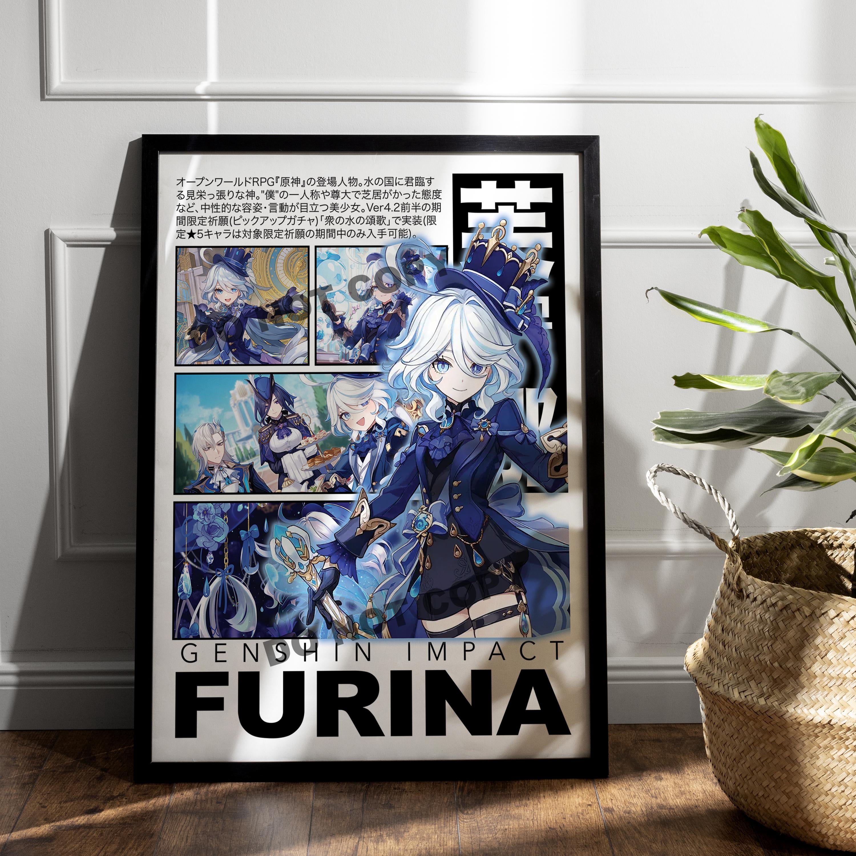 Game Poster, Genshin Impact Furina, Wall Decor, High Quality Poster ...