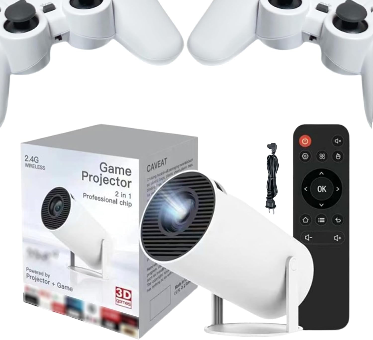Game Projector M300 Max + 2 Wireless Controllers, Proyector Consola De ...