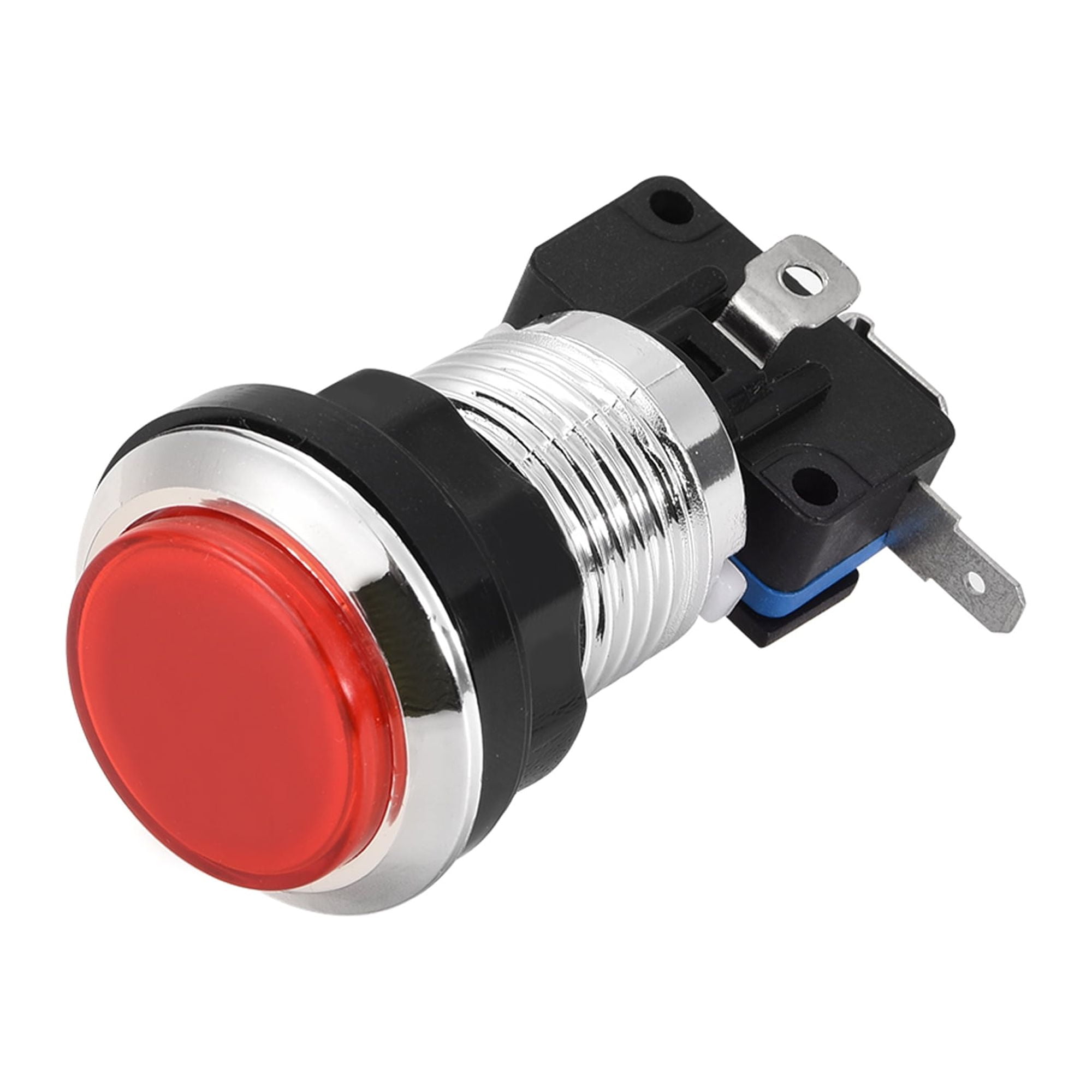 Game Push Button 33mm Round 12V LED Illuminated Push Button Switch with Micro switch for Arcade ...