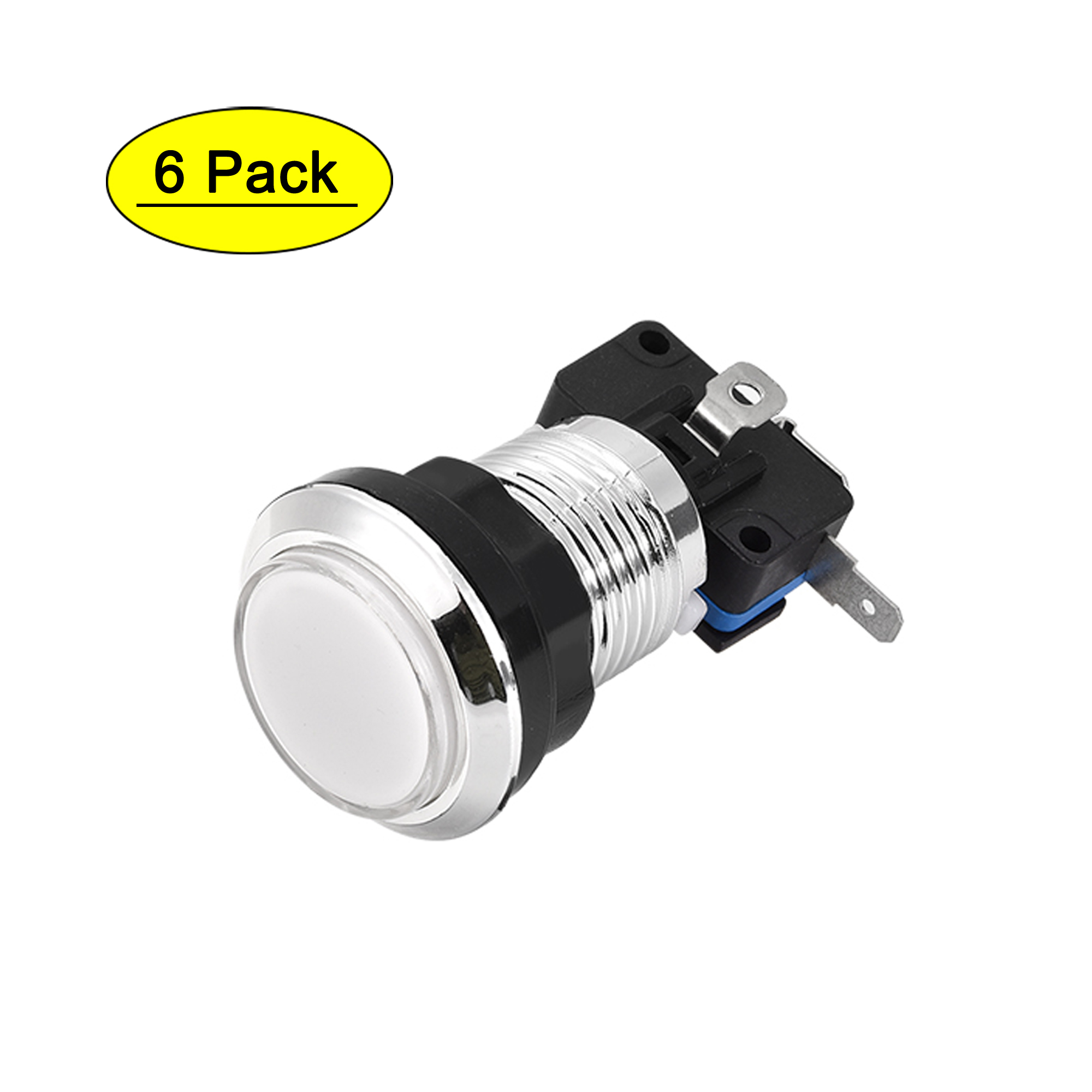 Game Push Button 33mm Round 12V LED Illuminated Push Button Switch with Micro switch for Arcade ...