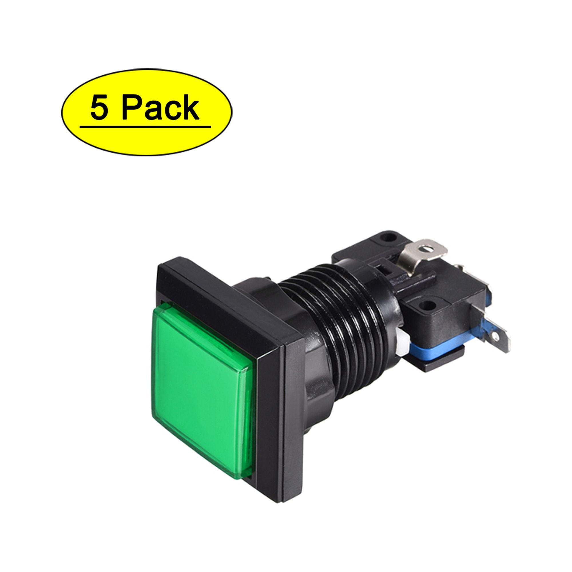 Game Push Button 34x34 Square 12V LED Illuminated Push Button Switch w ...