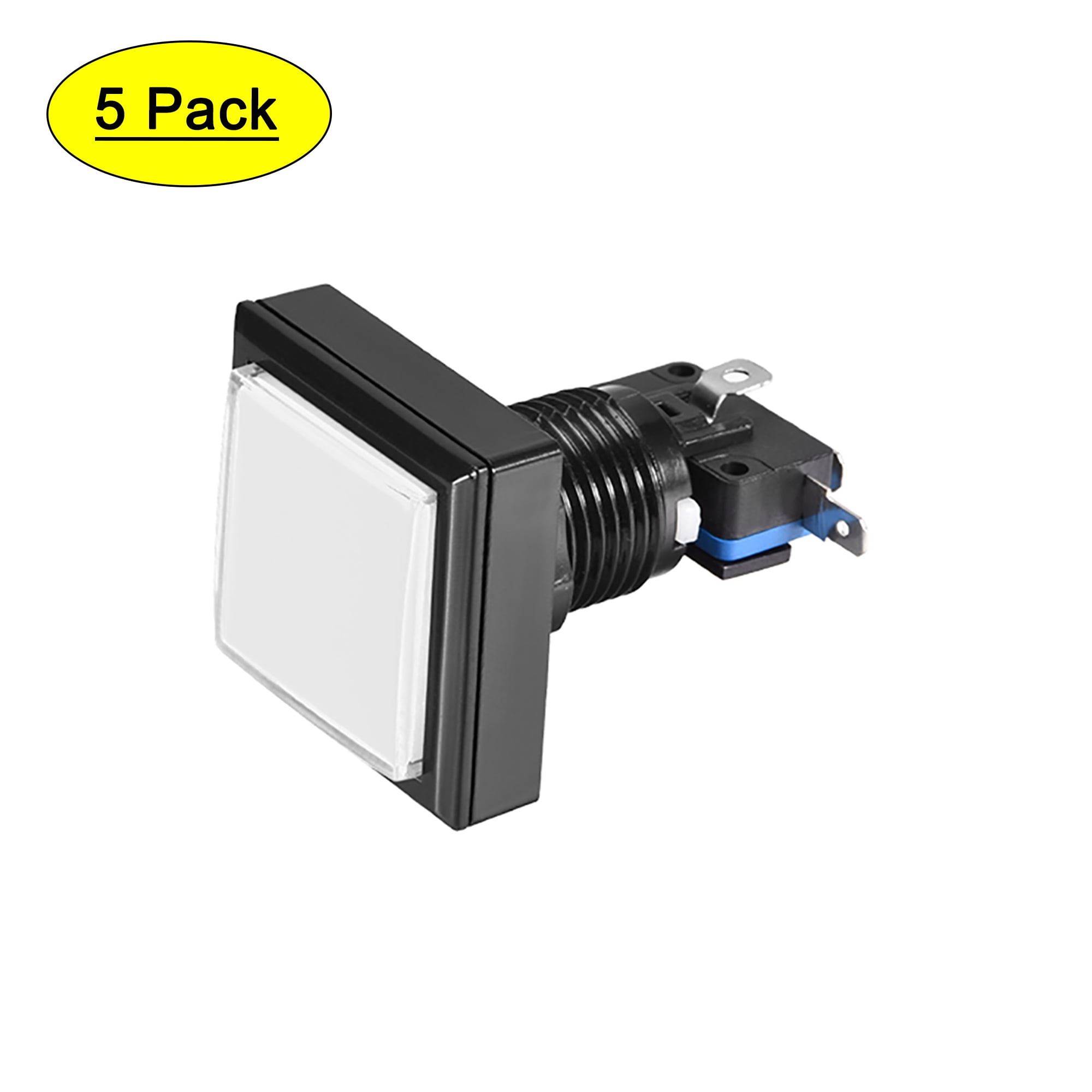 Game Push Button 44x44 Square 12V LED Illuminated Push Button Switch with Micro switch for ...