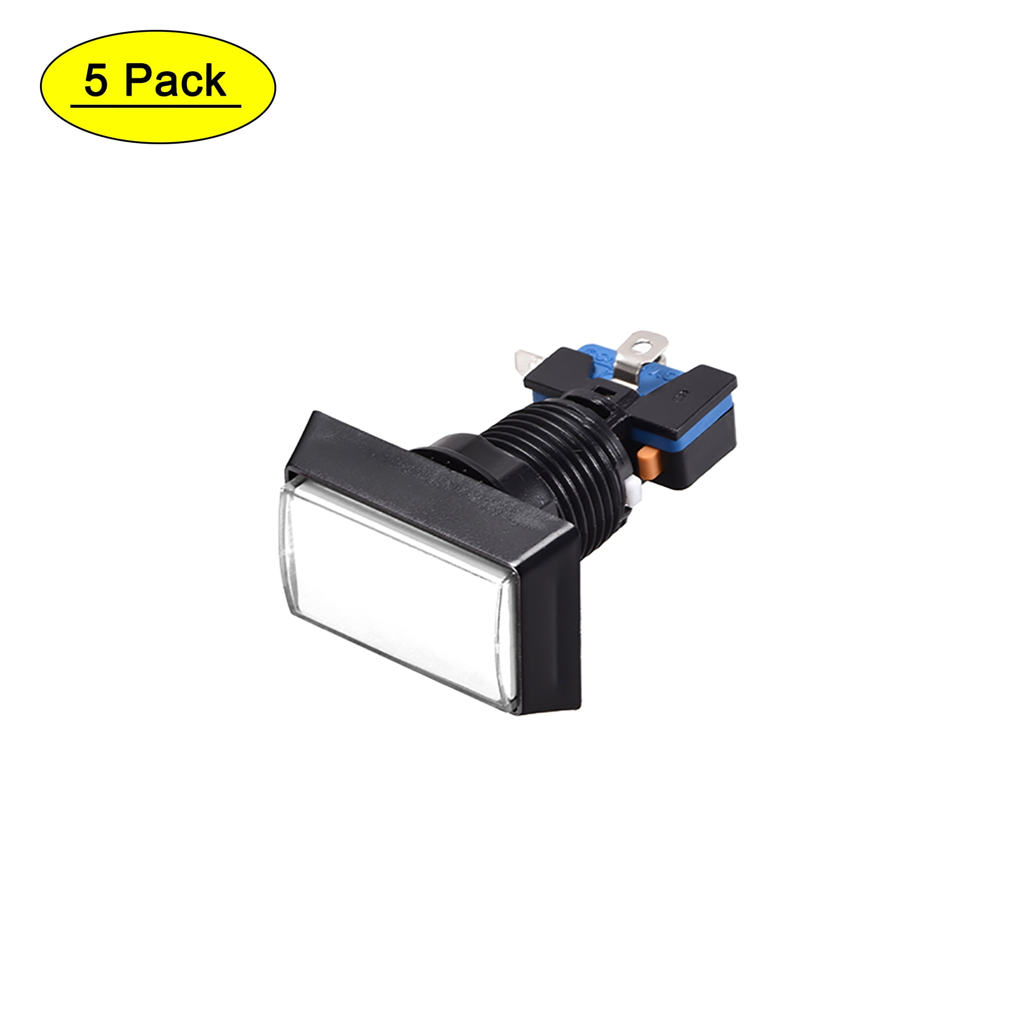 Game Push Button 49x33 Rectangle 12V LED Illuminated Push Button Switch with Micro switch for ...