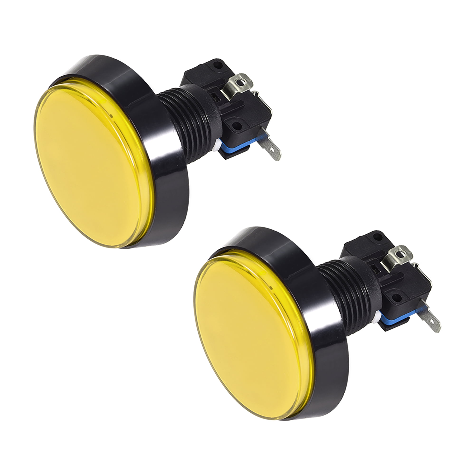 Game Push Button 60mm Round 12V LED Illuminated Push Button Switch with Micro switch for Arcade ...