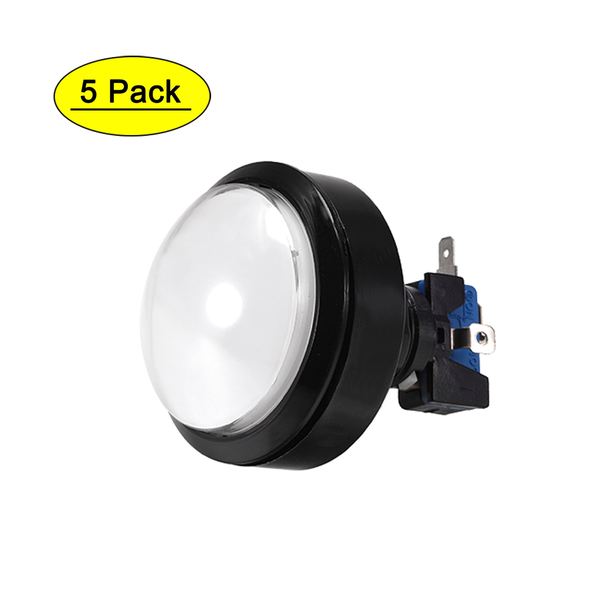 Game Push Button 62mm Round 12V LED Illuminated Push Button Switch with Micro switch for Arcade ...