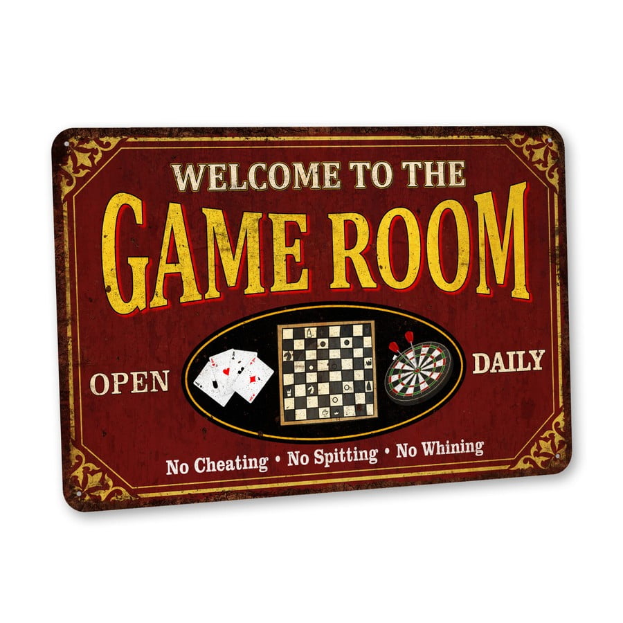Game Room Metal Aluminum Sign Rustic Game Room Decor Gamer Gift Family ...