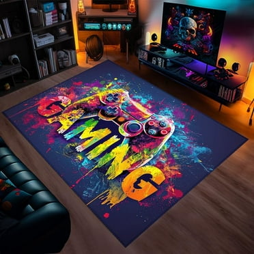 NEBOTON Gamer Decor Rug, Gaming Carpet for Boys Bedroom, Video Game ...