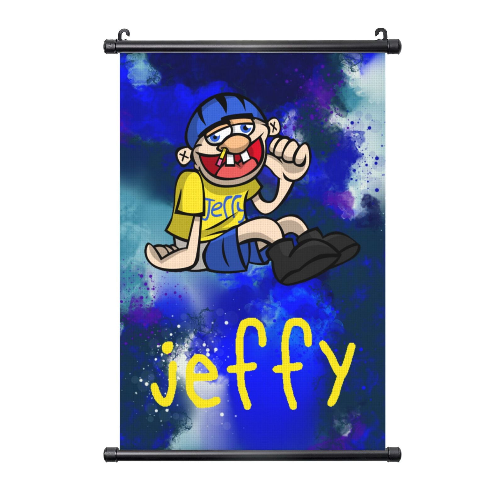 Game SML Jeffy Black Plastic Shaft Hanging Poster Decor Canvas Wall ...