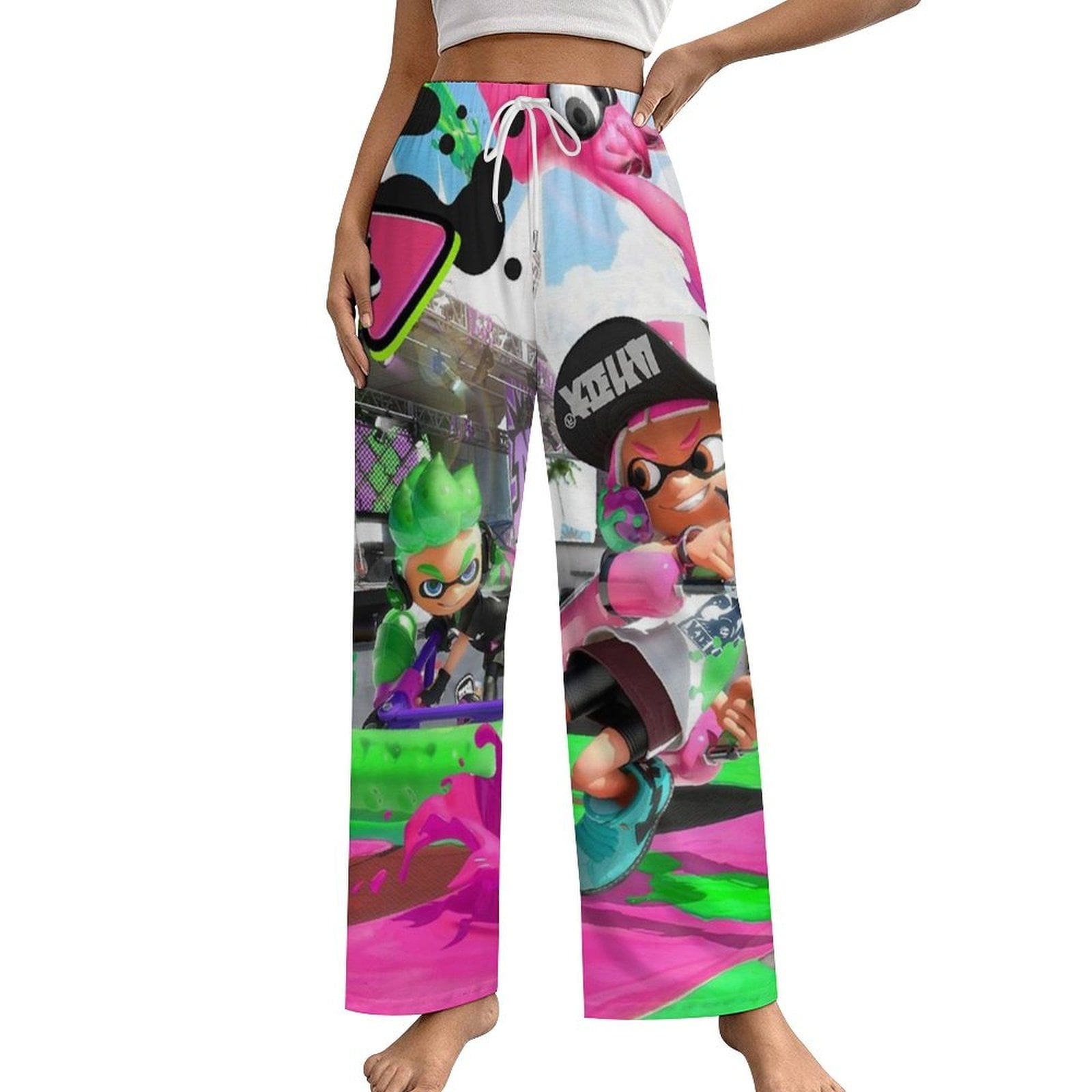 Game Splatoon Ink Home Pajama Pants For Womens Comfortable Soft Lounge ...