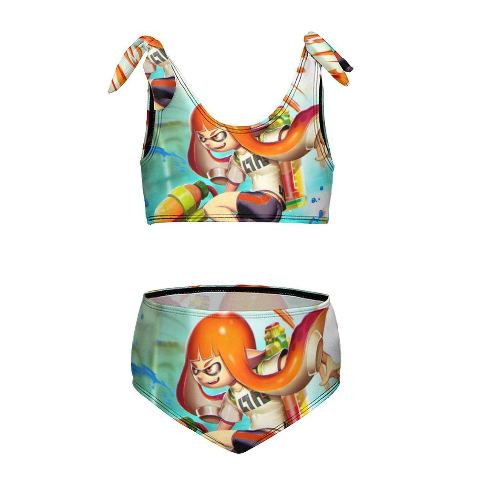 Game Splatoon Squid Splatter Girls Swimsuits Set 2pcs Summer Holiday ...
