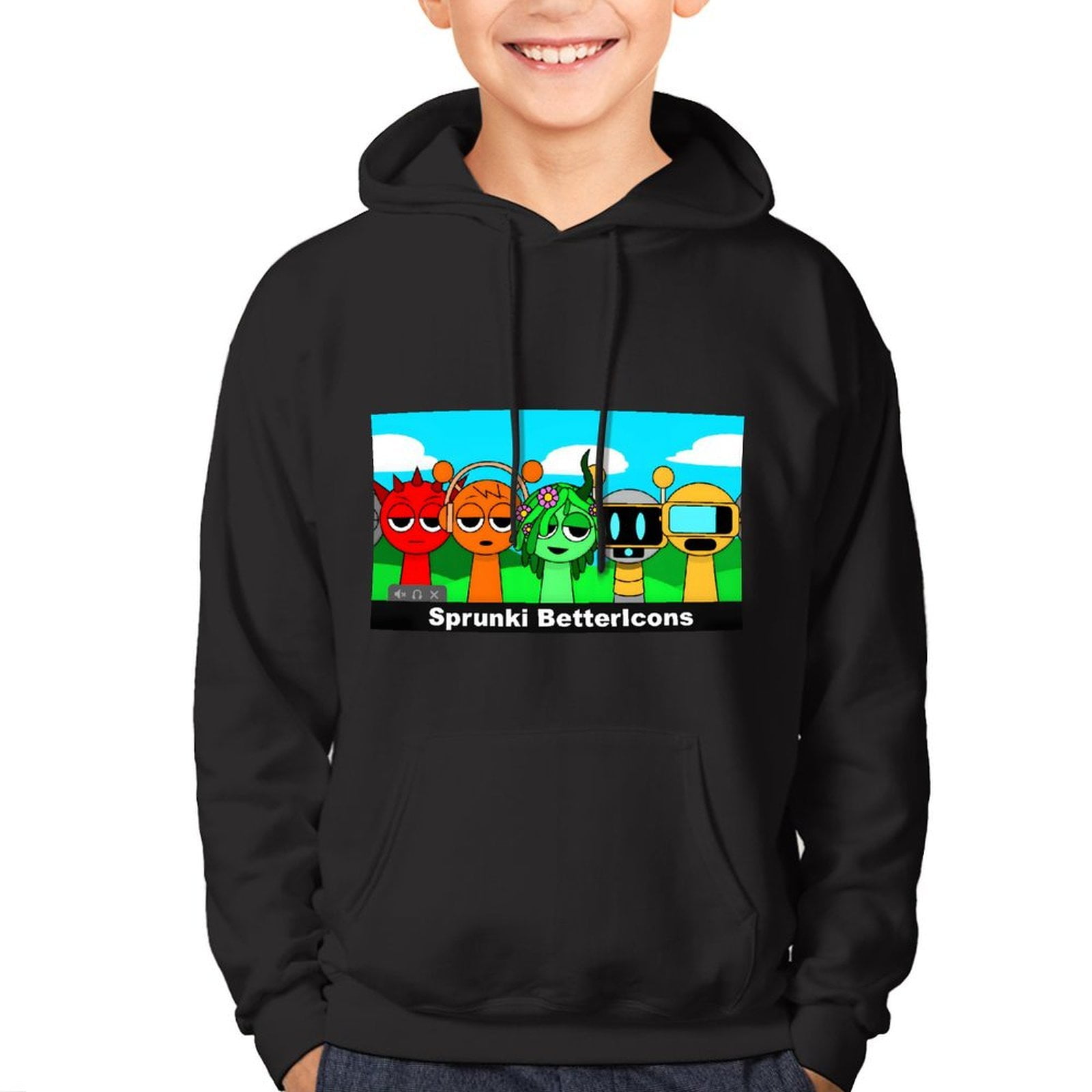 Game Sprunki Black Kids' Hoodie 3d Print Sweatshirt Soft Pullover ...