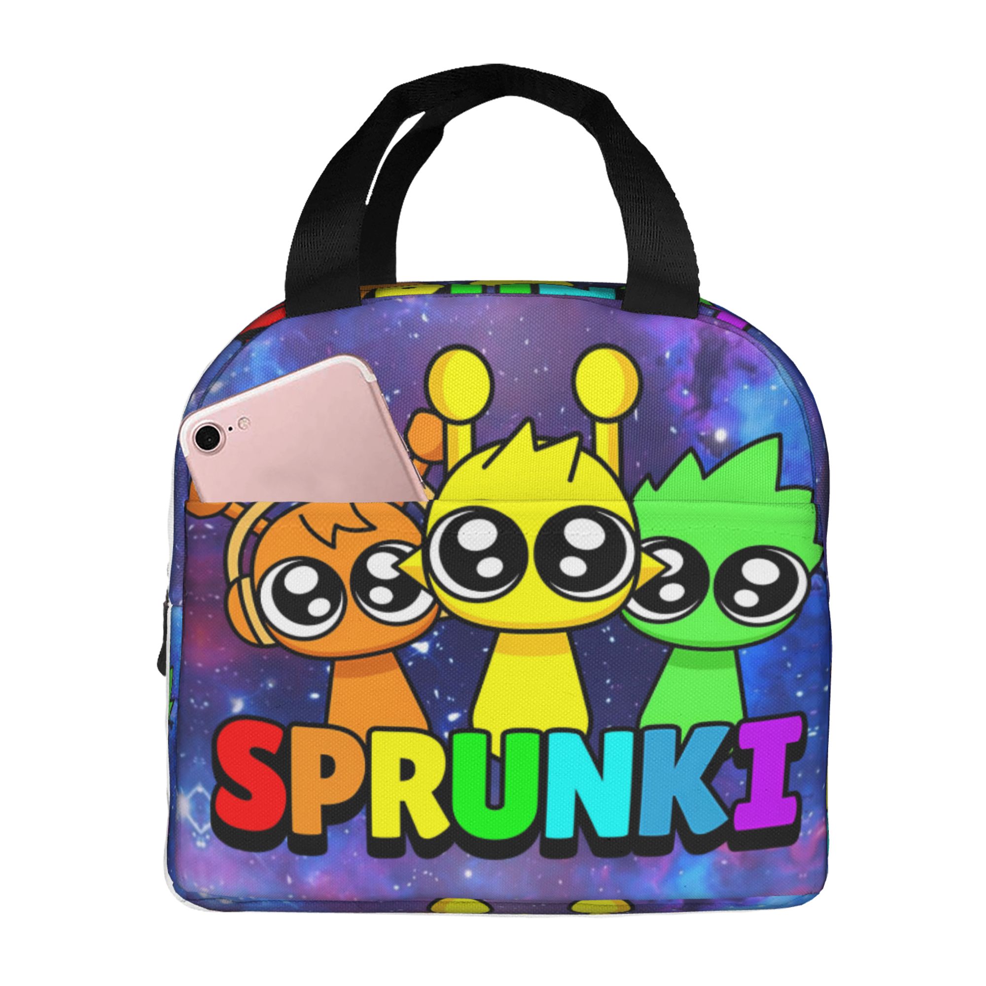 Game Sprunki Lunch Bag Tote Bag Insulated Lunch Box Picnic Beach ...