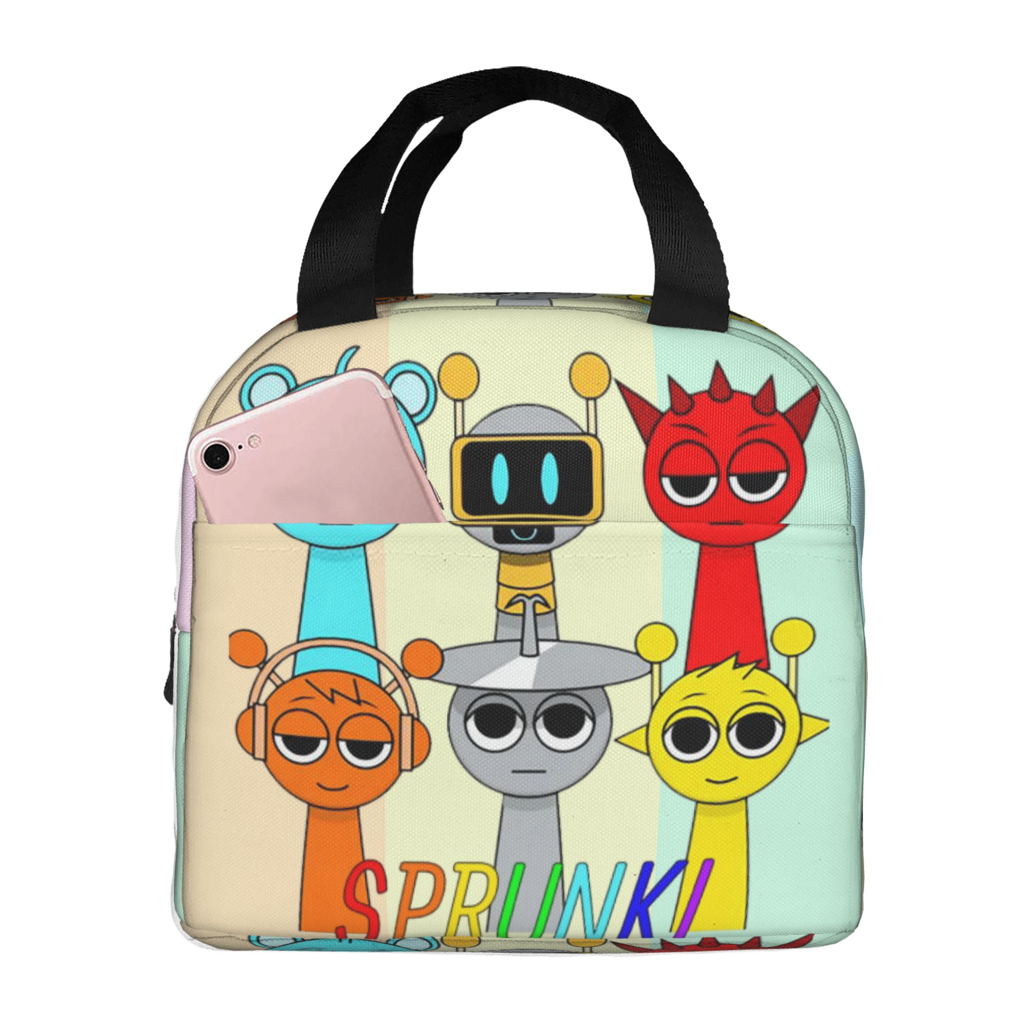 Game Sprunki Lunch Bag Tote Shoulder Bags Insulated Lunch Box Picnic ...
