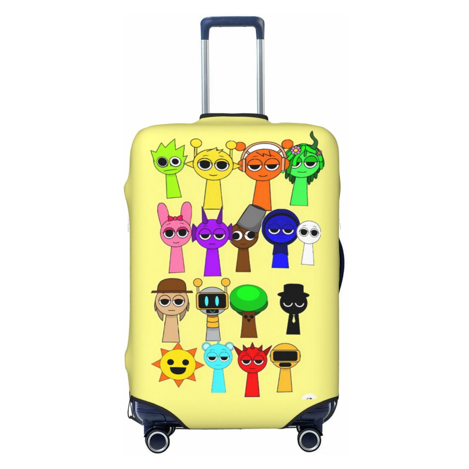 Game Sprunki Travel Luggage Cover, Colorful Suitcase Luggage Protector ...