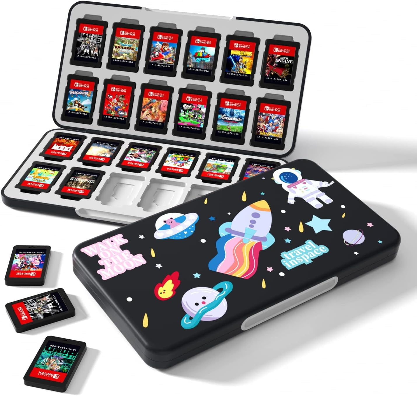 Game Storage Case for 24 Nintendo Switch Games, Switch Game Case ...