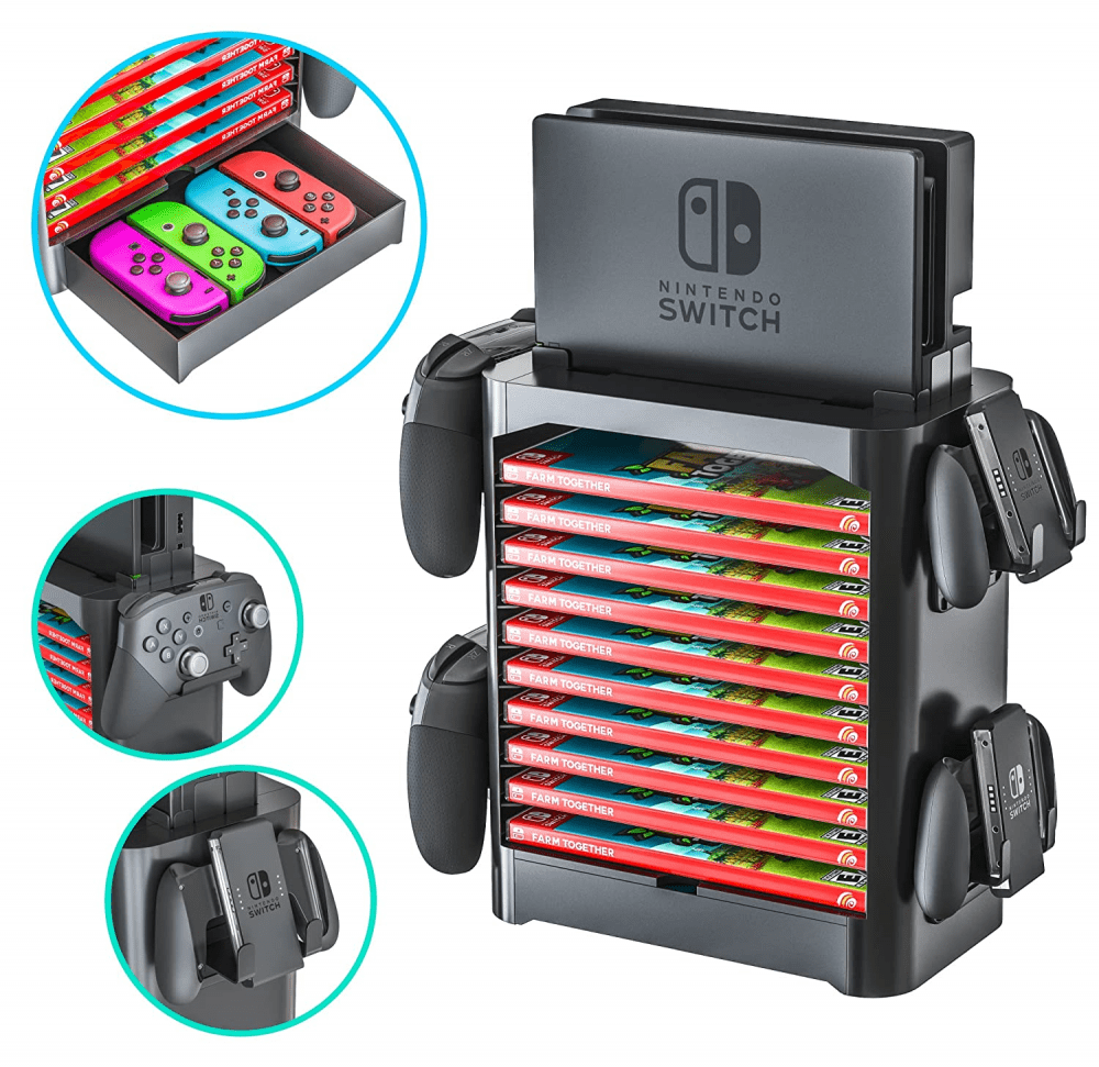 Game Storage Tower for Nintendo Switch - Nintendo Switch Game Holder ...