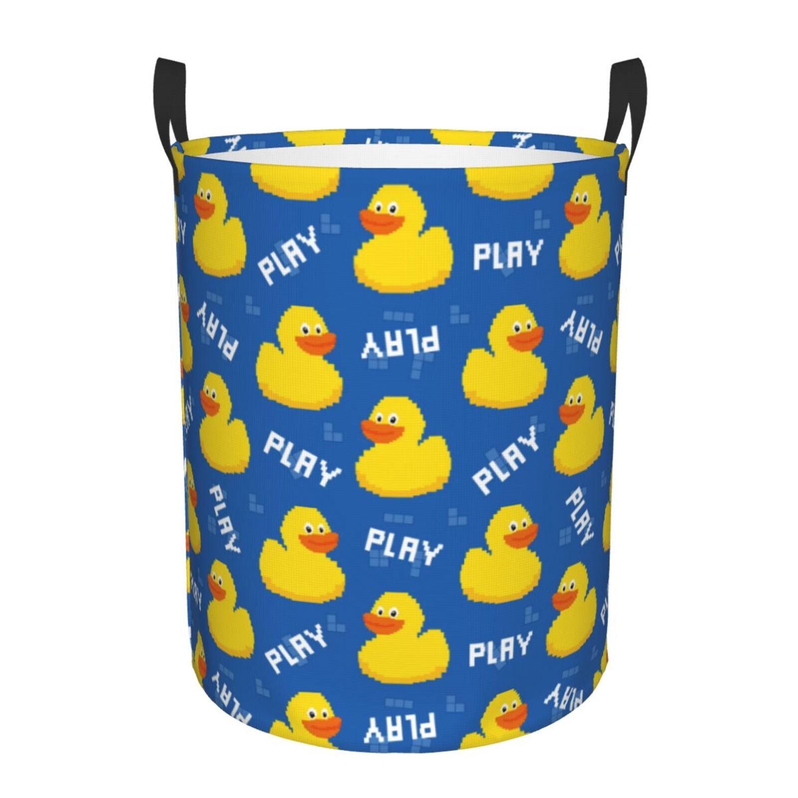 Game Style Cute Duck Laundry Basket with Handles - Freestanding Laundry ...