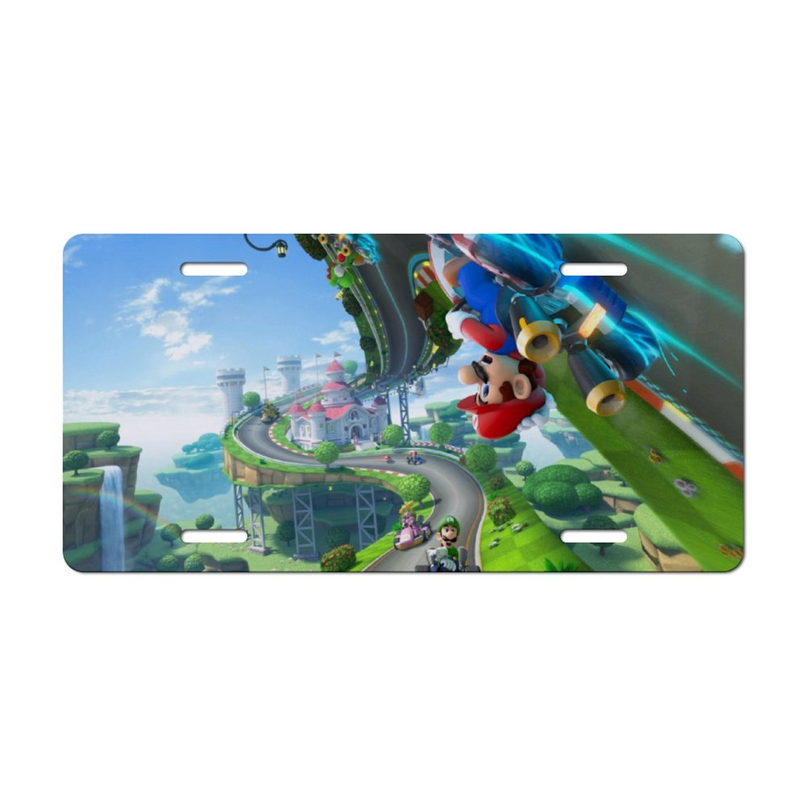 Game Super Mario Bros Luigi License Plate Cover Aluminum For Various ...