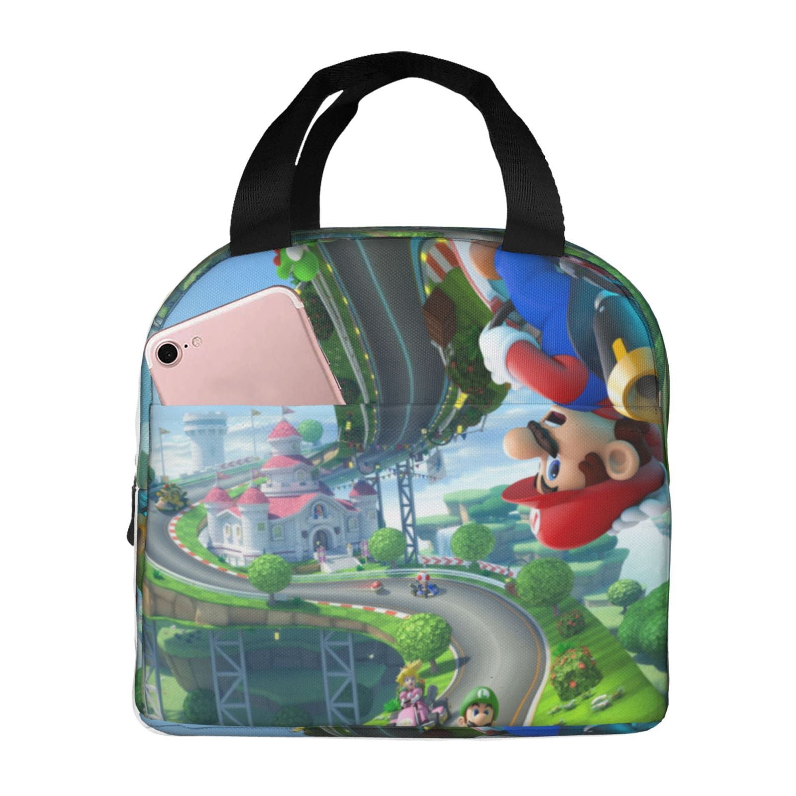 Game Super Mario Bros Luigi Portable Lunch Bag Reusable Lunch Box ...