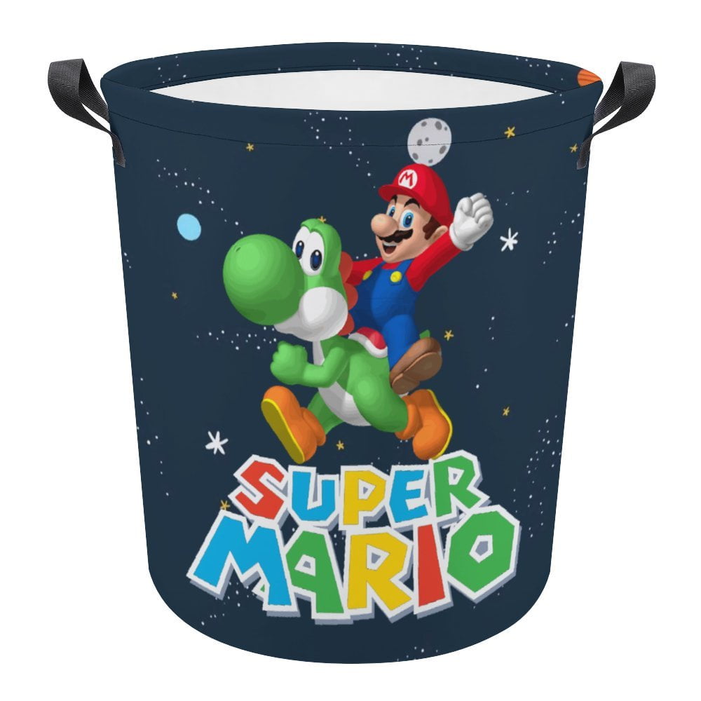Game Super Mario Circular Laundry Hamper Foldable Large Storage Baskets ...
