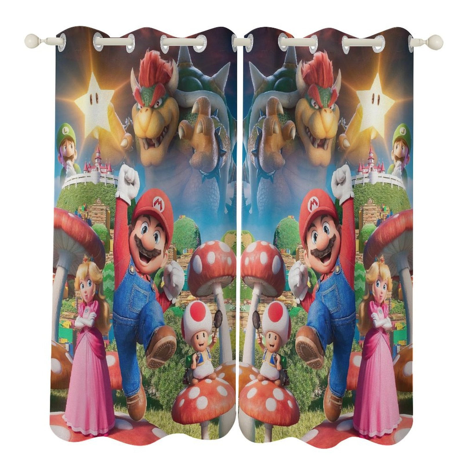 Game Super-Mario Kids Curtains 52 X 72 Inch,Cartoon Blackout Curtains ...