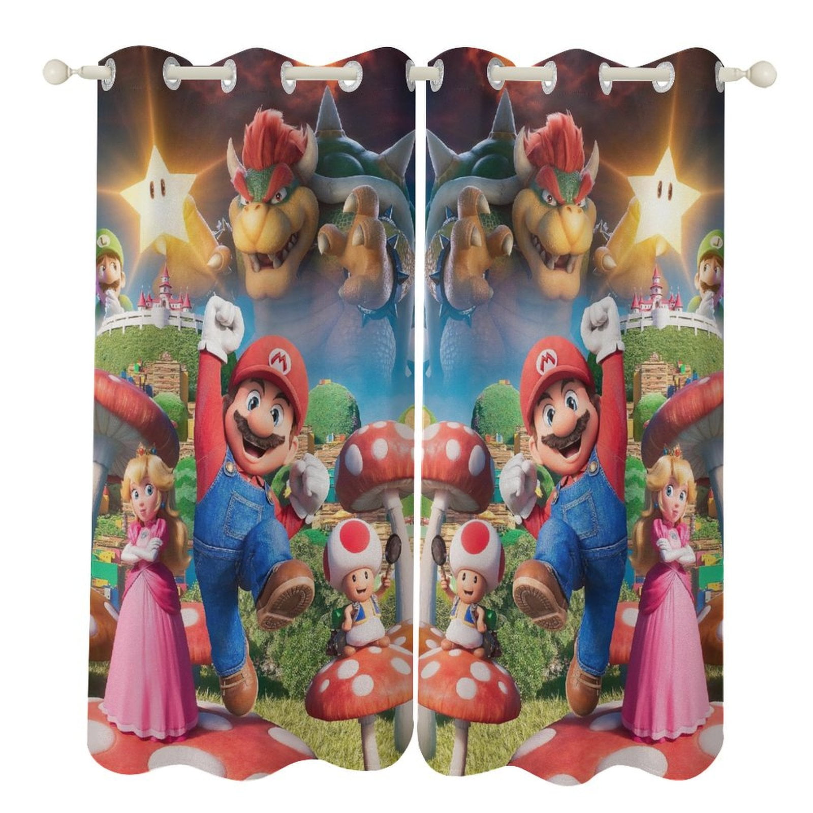 Game Super-Mario Kids Curtains 52 X 84 Inch,Cartoon Blackout Curtains ...