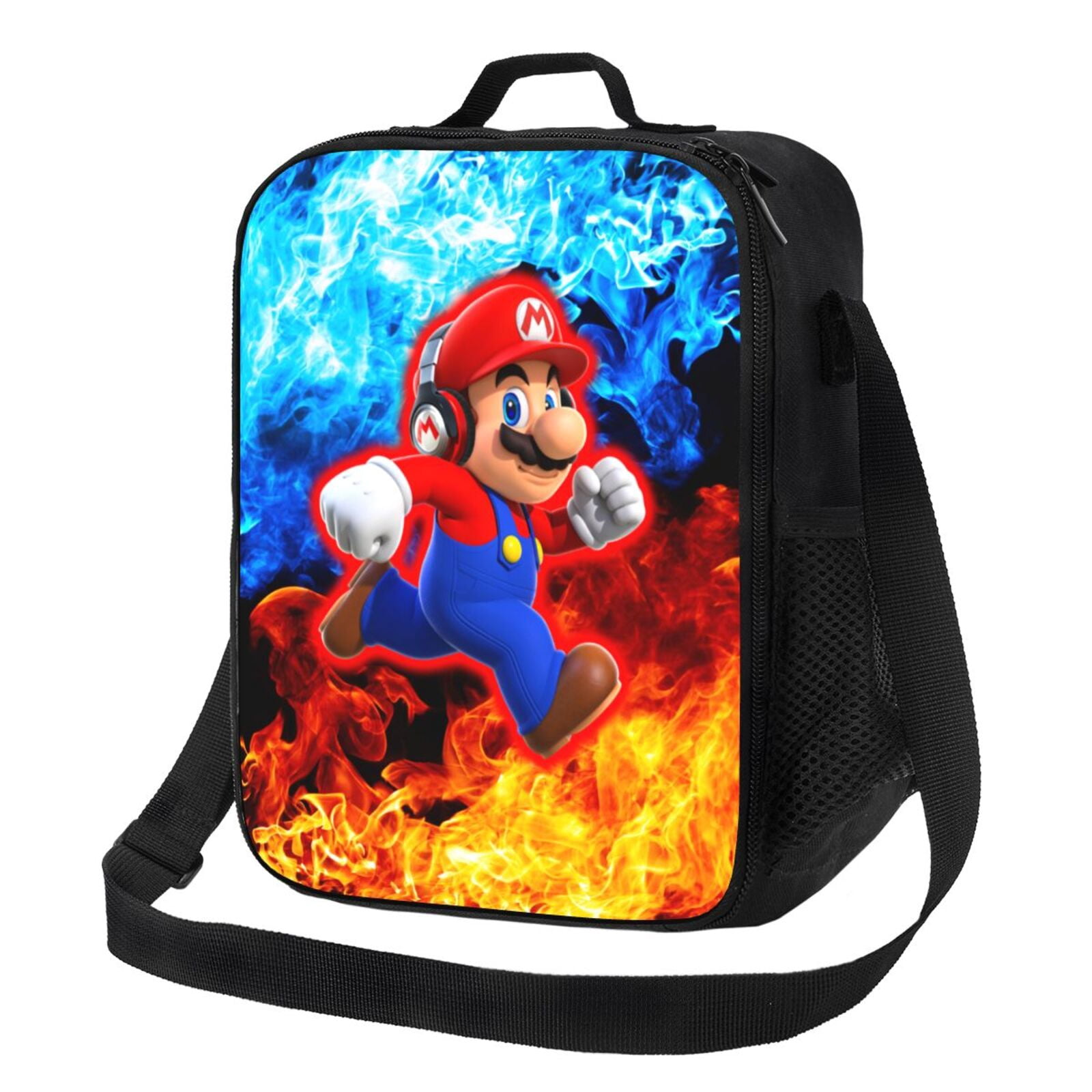 Game Super-Mario Lunch Bag With Shoulder Strap Insulated Portable ...