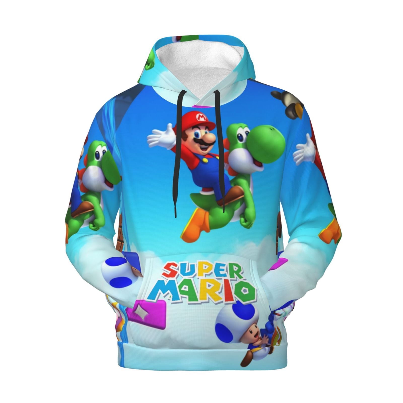 Game Super Mario Men's Sweatshirt Hoodies Soft Plush Fleece Pullover ...