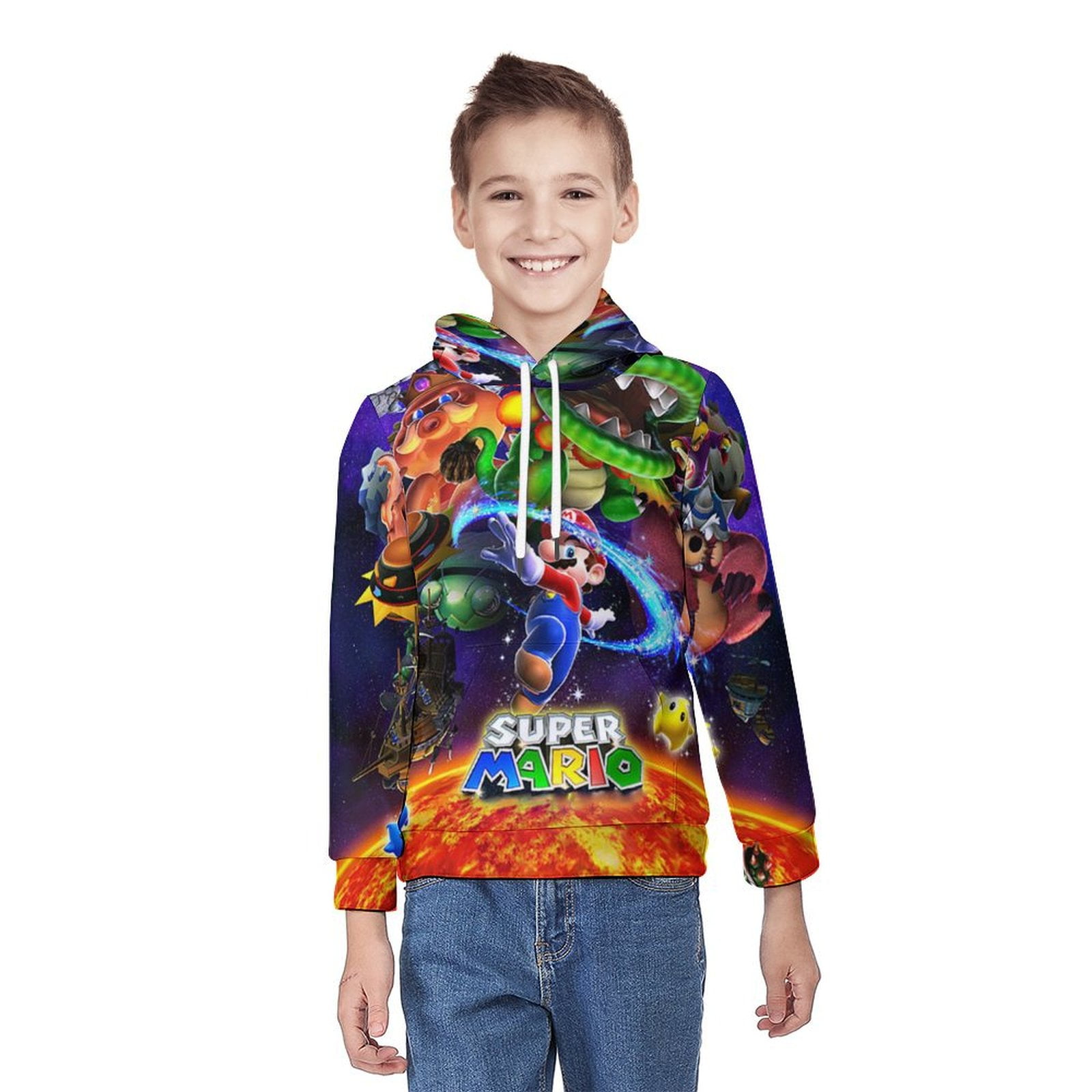 Game Super Mario Unisex Children's Hoodie For Kids Boys Girls Youth ...