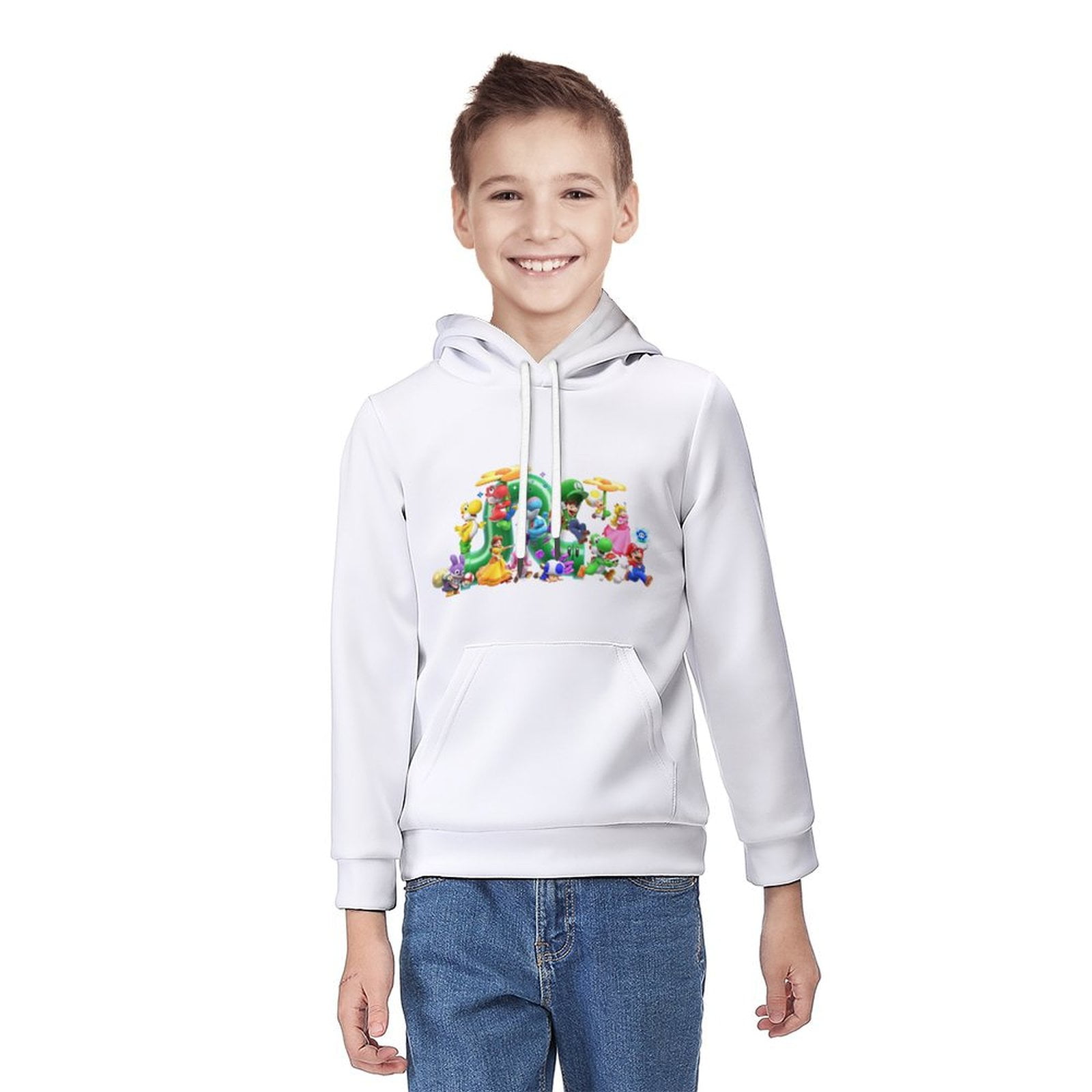 Game Super Mario Unisex Children's Hoodie For Kids Boys Girls Youth ...