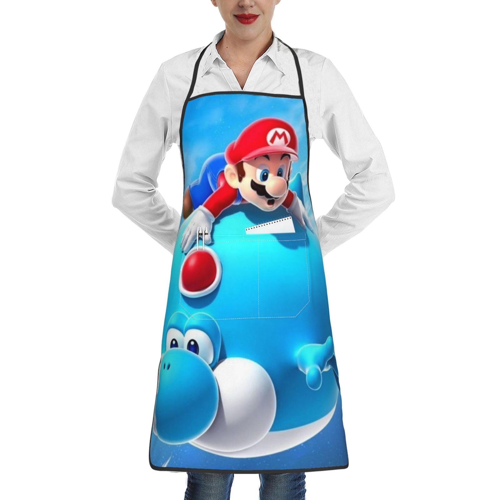 Game Super Mario Waterproof Apron Home Decor Kitchen Fashion Apron For ...