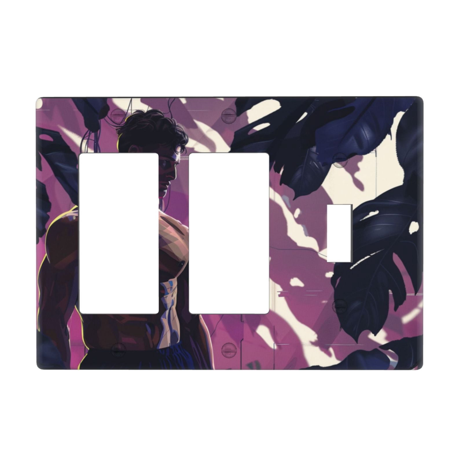 Game Switch Cover Decorative Wall Plate 3-Gang 2-Decor 1-Toggle ...