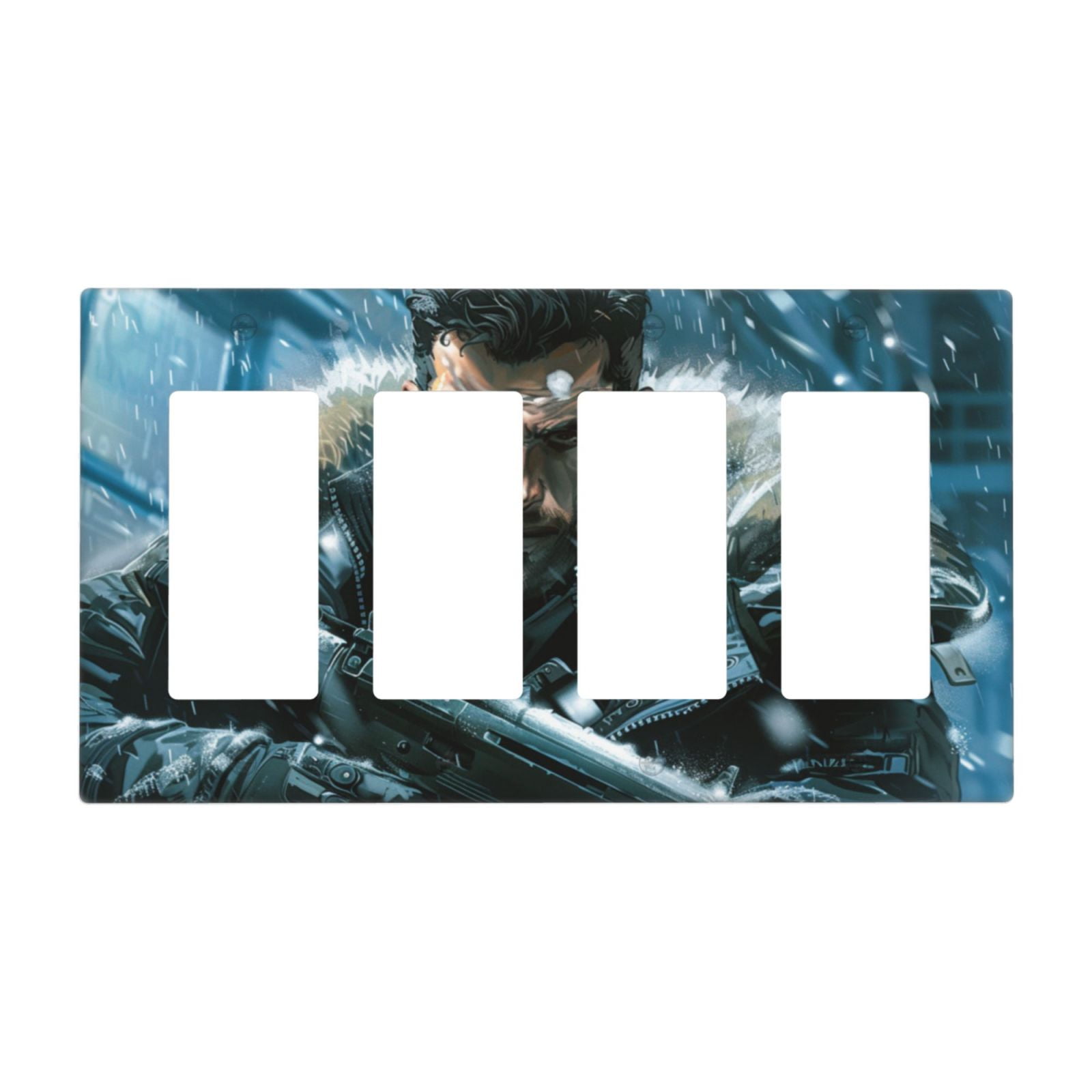 Game Switch Cover Decorative Wall Plate / 4-Gang 4-Decor / Standard ...