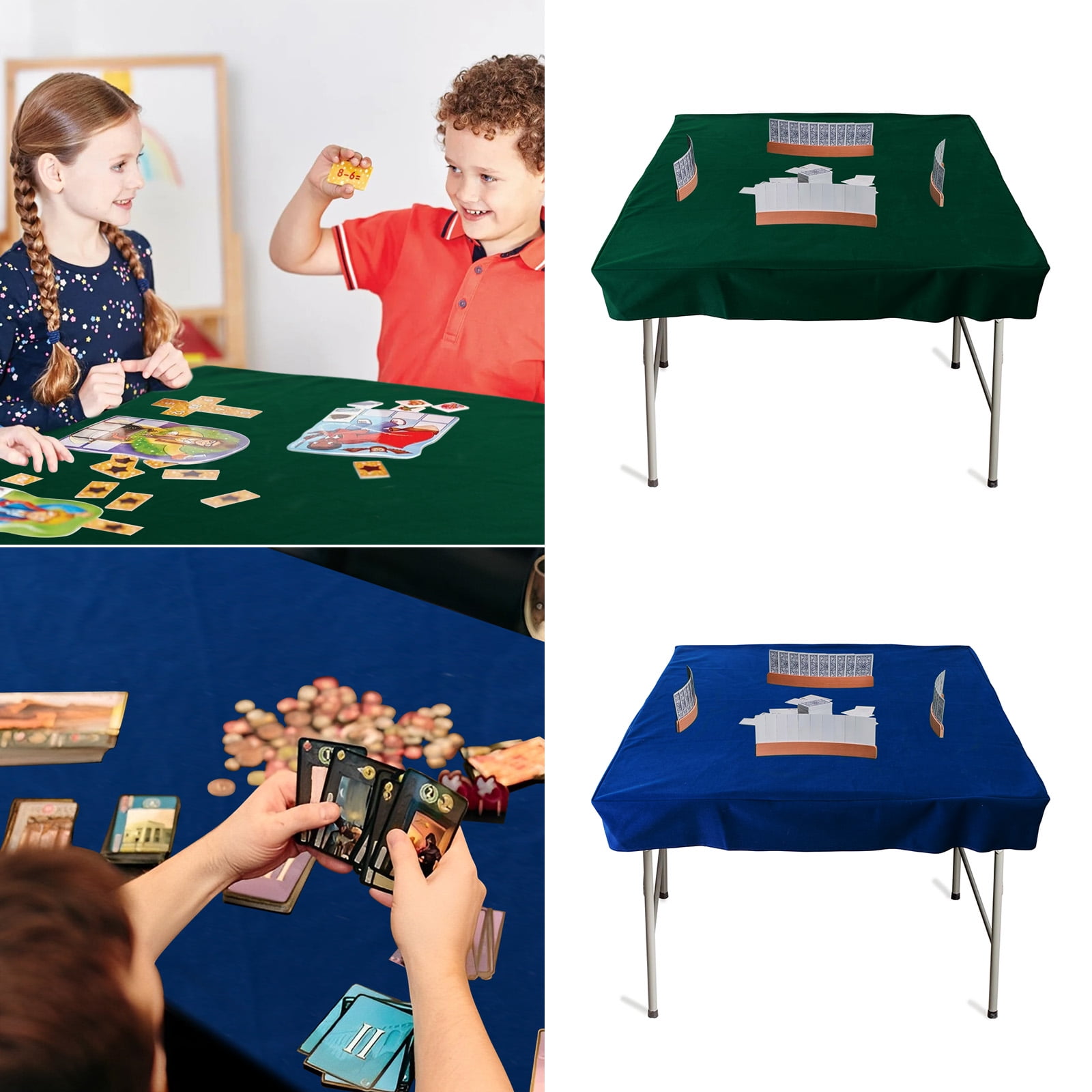 Game Table Cover Decorative Felt Card Table Cover Foldable Poker Table ...