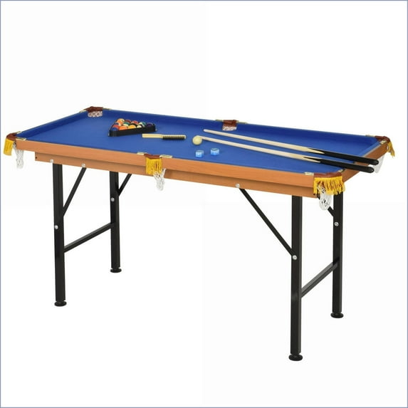 Game Tables 55'' Portable Folding Pool Table with Full Set | Blue | MDF ...